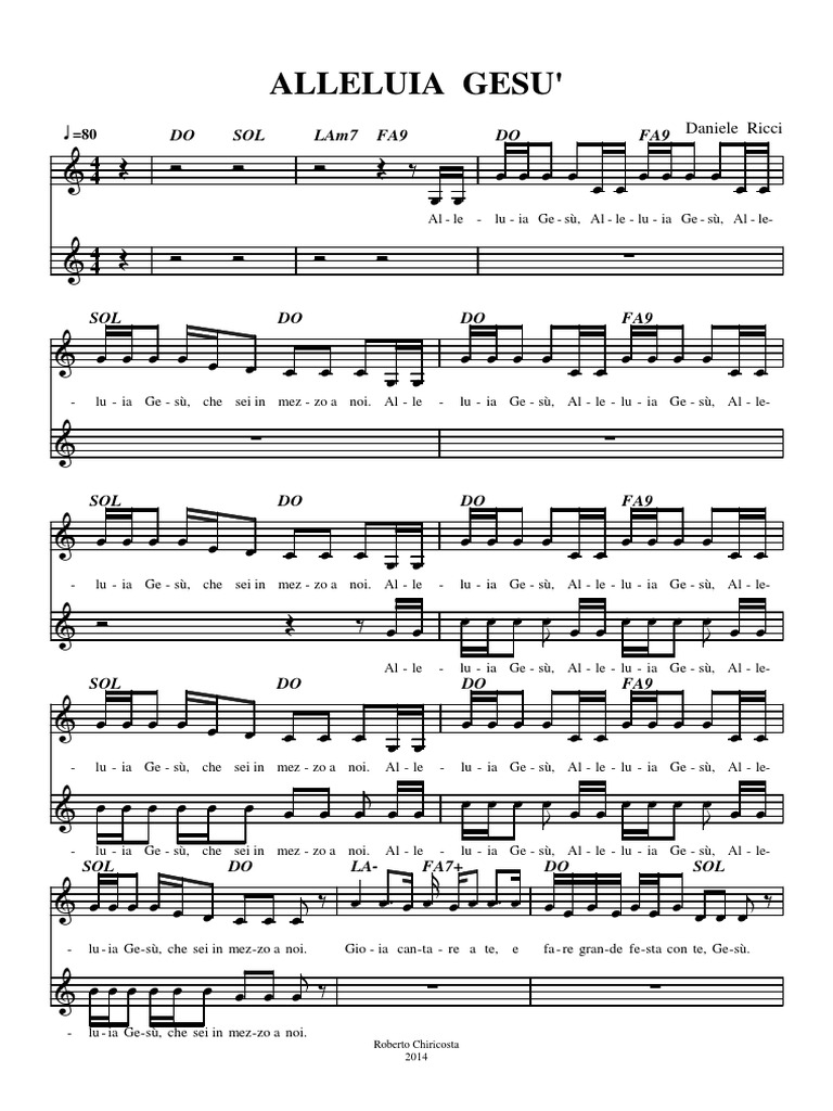 Alleluia Gesu | PDF