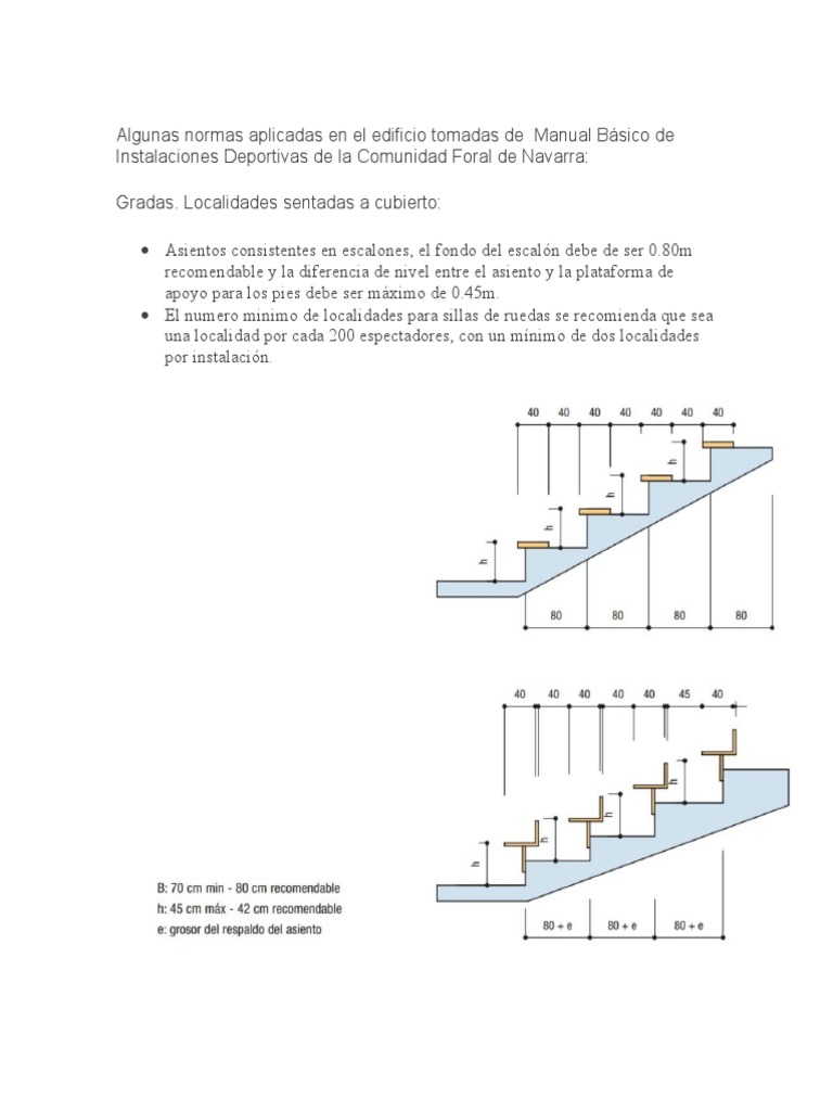 Especificacion Gradas | PDF
