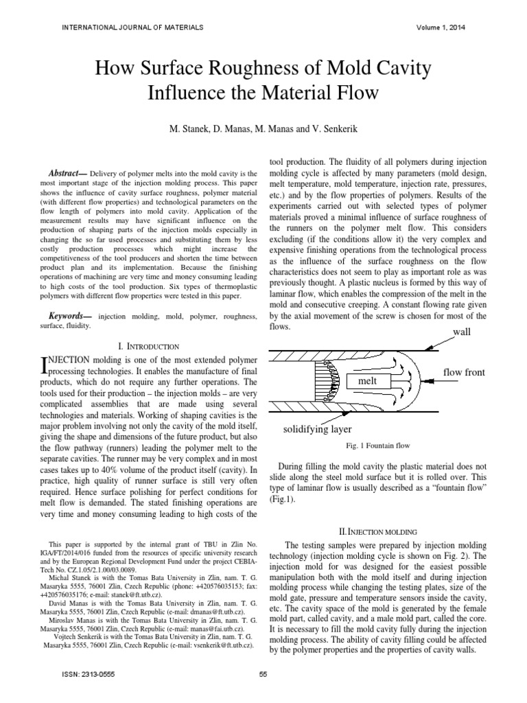 Surface Roughness Influence on Polymer Flow | PDF | Extrusion ...