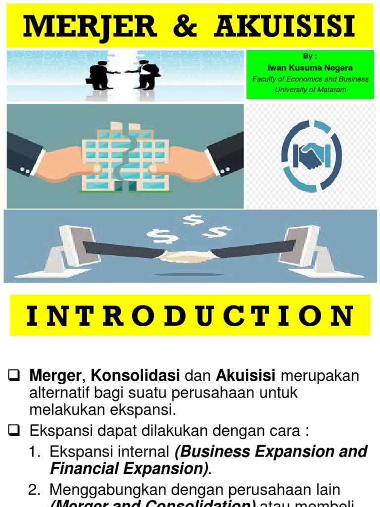 Merger dan Akuisisi: Pengertian dan Contoh | PDF | Pengelolaan Keuangan ...