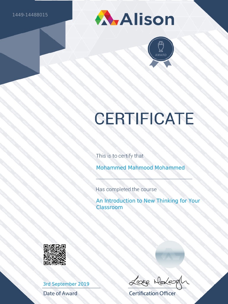 Alison Certificate 1449 144880153 | PDF