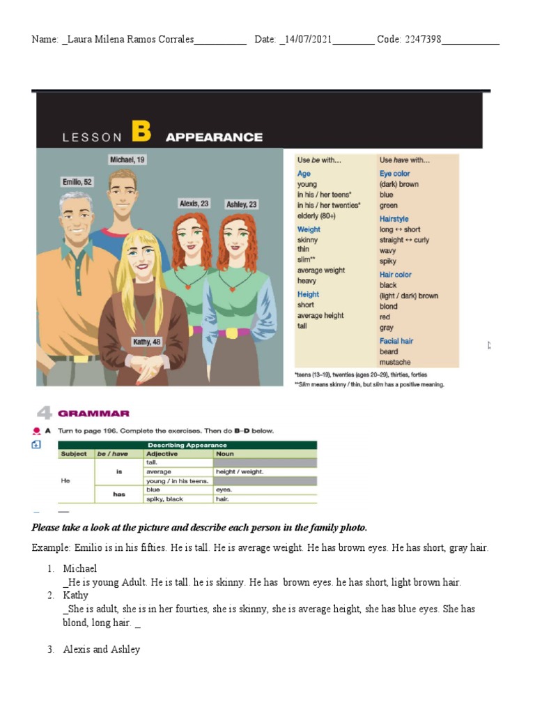 Family Photo Description Guide | PDF