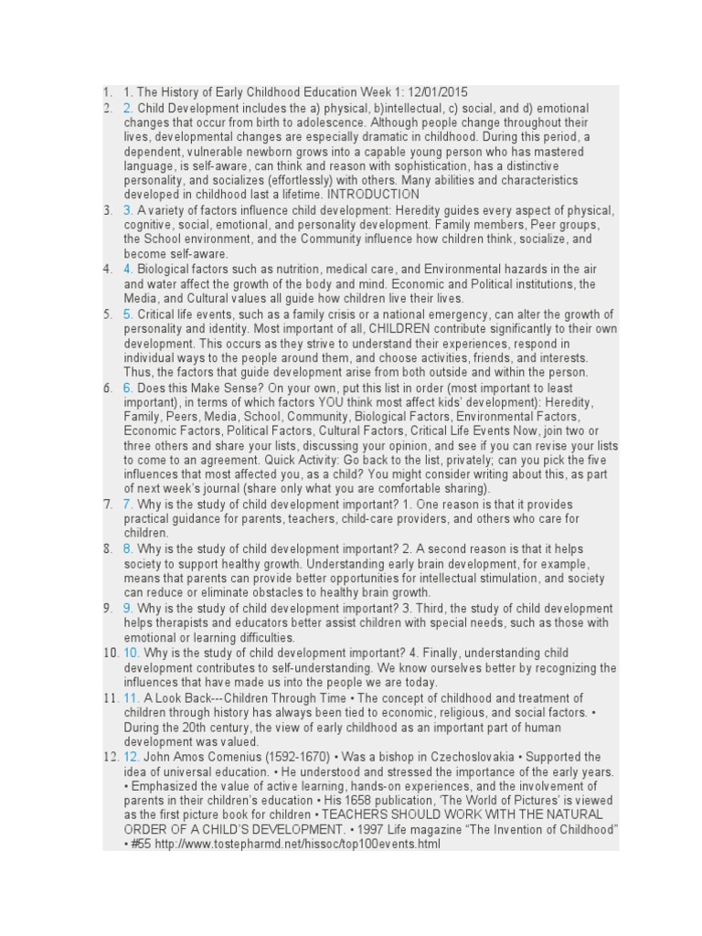 History of ECED | PDF | Relationships | Child Development