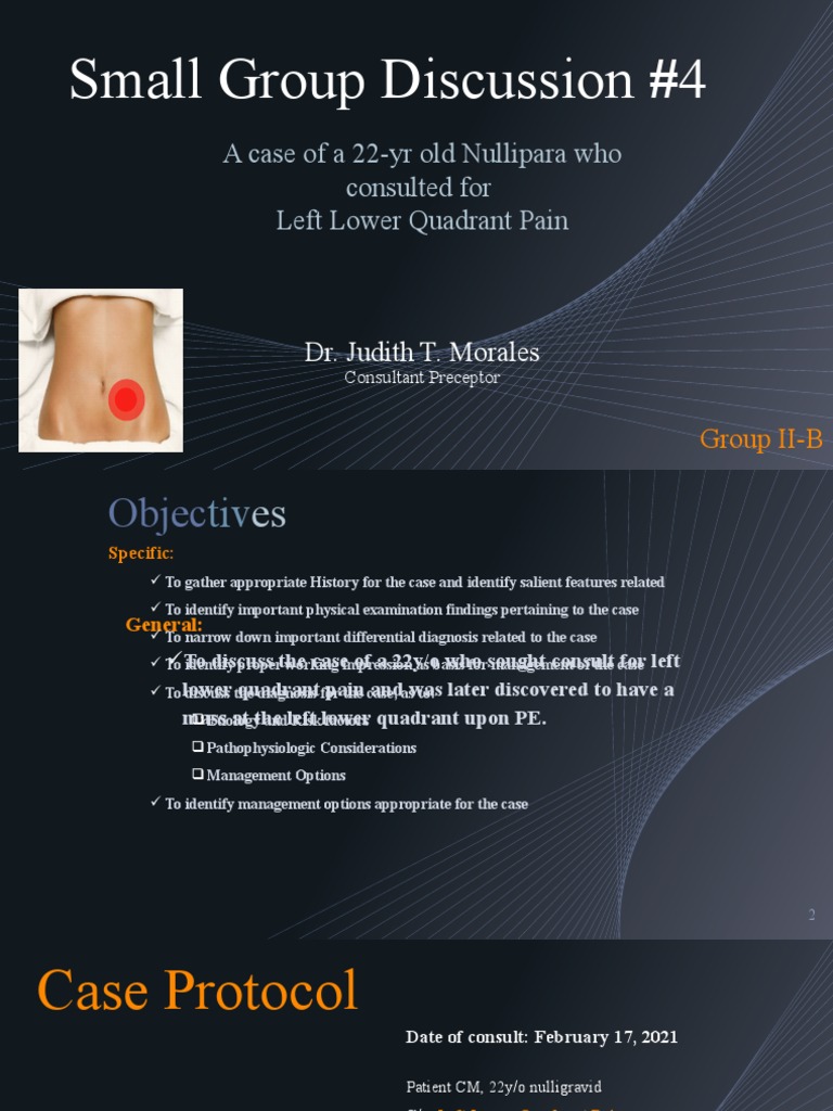 Small Group Discussion #4: A Case of A 22-Yr Old Nullipara Who ...