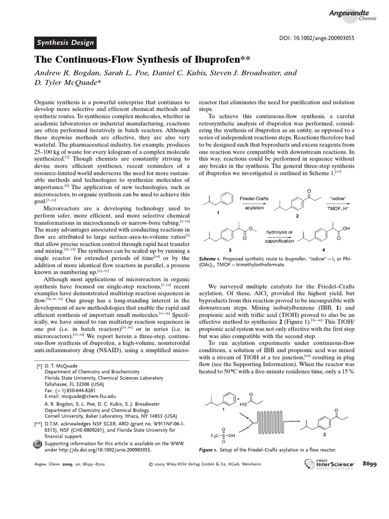 The Continuous-Flow Synthesis of Ibuprofen Through a Three-Step ...