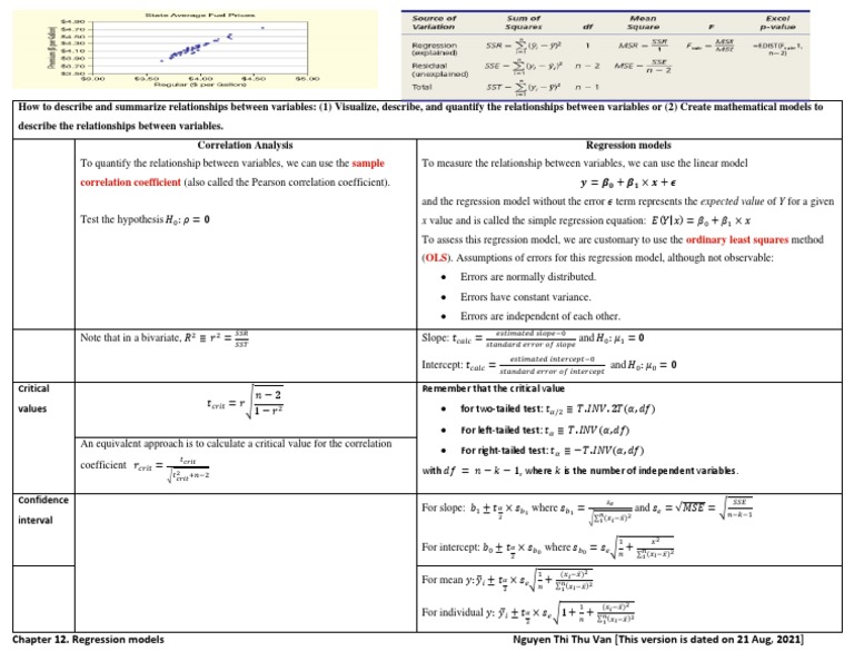 Quantifying Relationships Between Variables: Correlation Analysis and ... Quantifying Relationships Between Variables: Correlation Analysis and ...