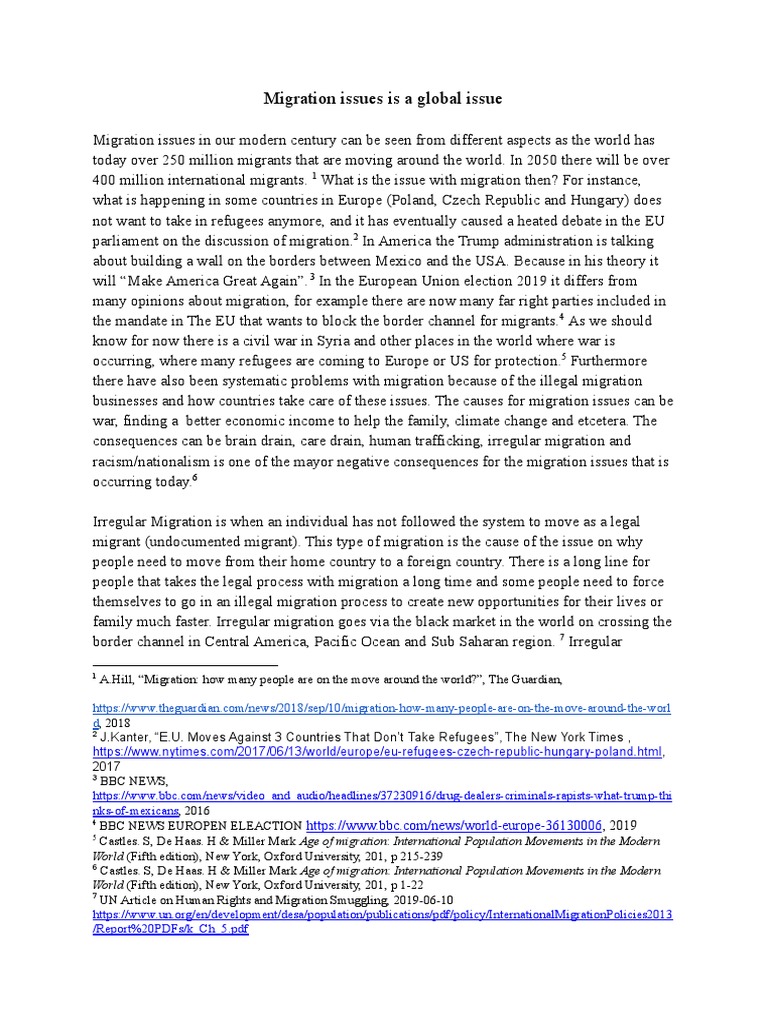 Migration Issues Is A Global Issue: World (Fifth Edition), New York ...