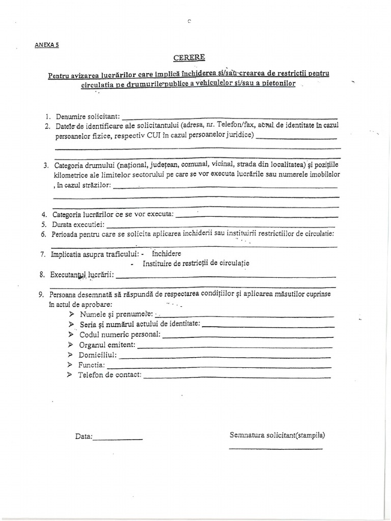 Cerere Aviz Politie | PDF