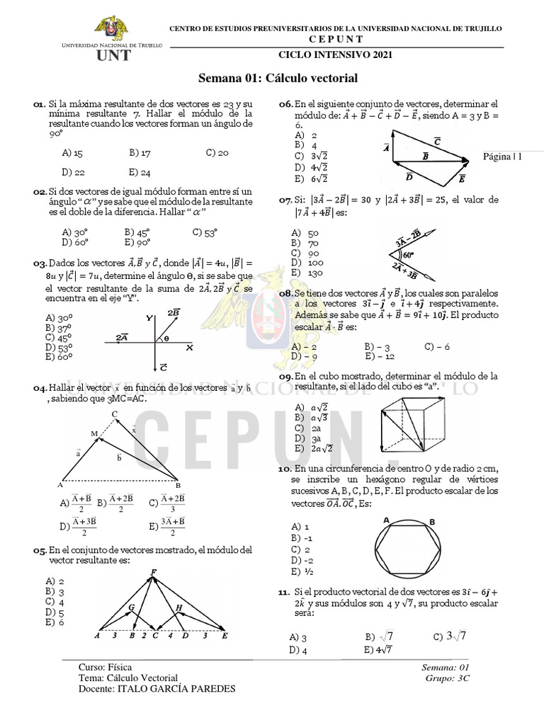 Análisis Vectorial | PDF | Vector Euclidiano | Escalar (Matemáticas)