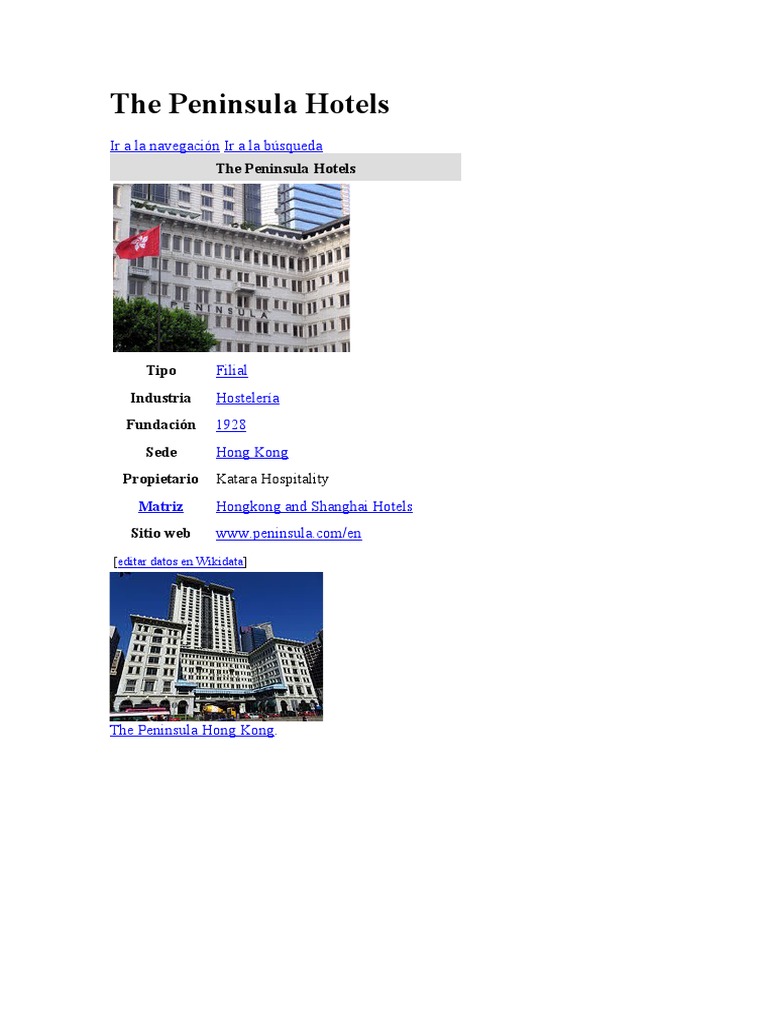 The Peninsula Hotels | PDF | Sitios web | Internet