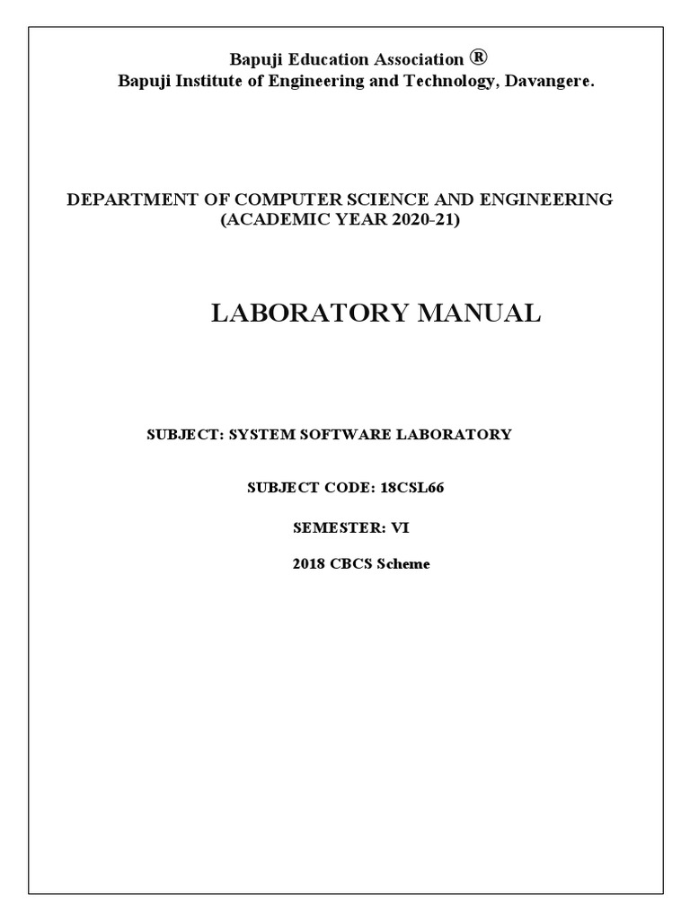 18csl66 - Ss Lab Manual | PDF | Scheduling (Computing) | Process ...