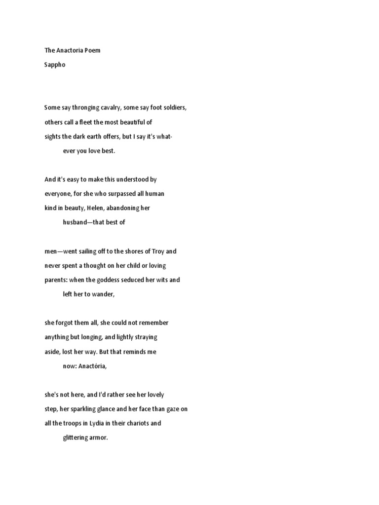 The Anactoria Poem | PDF