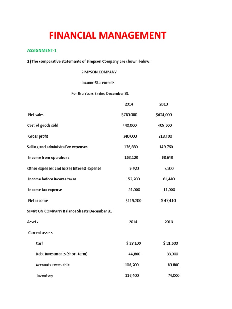 Financial Management (Problems) | PDF | Equity (Finance) | Revenue