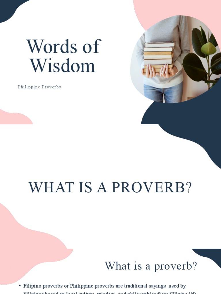 Presentation No. 1 - Proverbs | PDF | Philippines