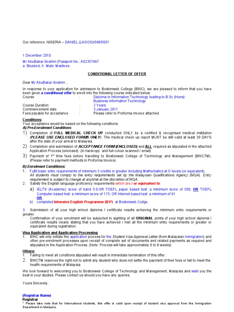 New Offer Letter - Diploma Only | PDF | High School Diploma | Travel Visa