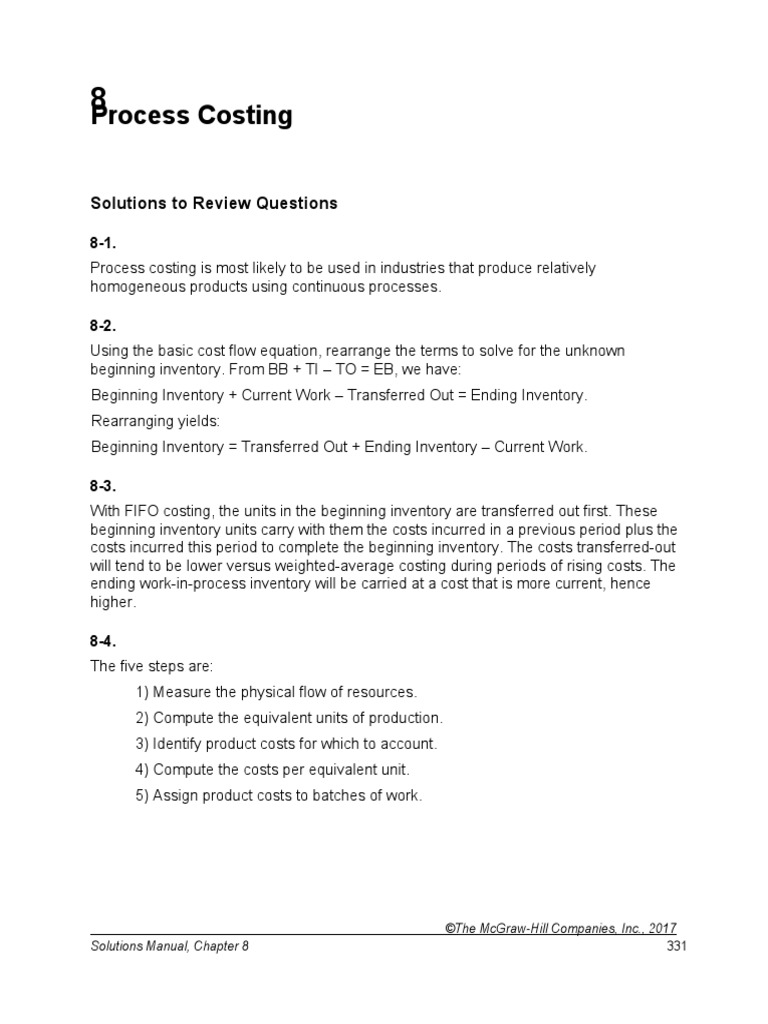 Chapter Eight Solutions | PDF | Inventory | Business Chapter Eight Solutions | PDF | Inventory | Business