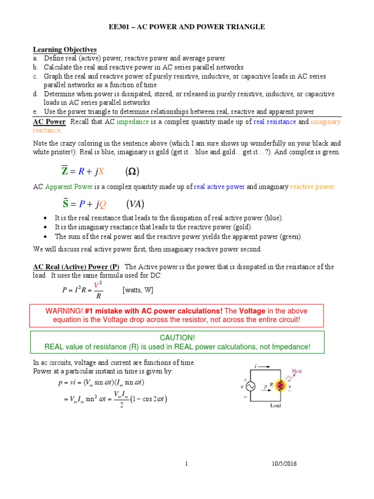 Understanding the AC Power Triangle | PDF | Ac Power | Electromagnetism