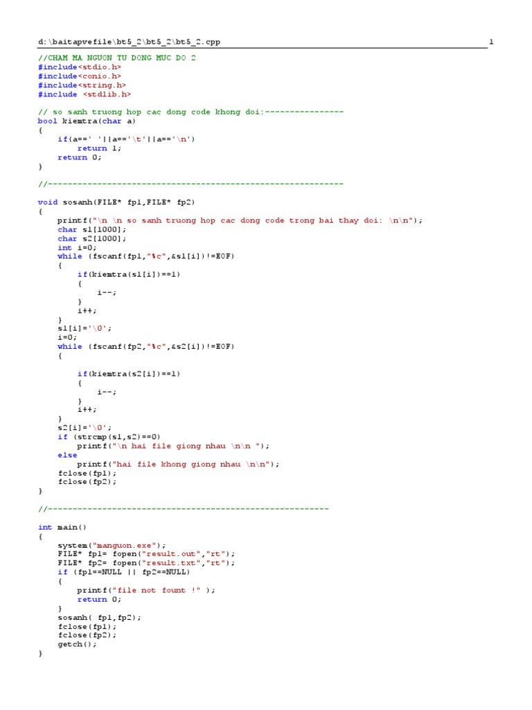 Compare C++ Code Files for Differences | PDF | Teaching Methods ...