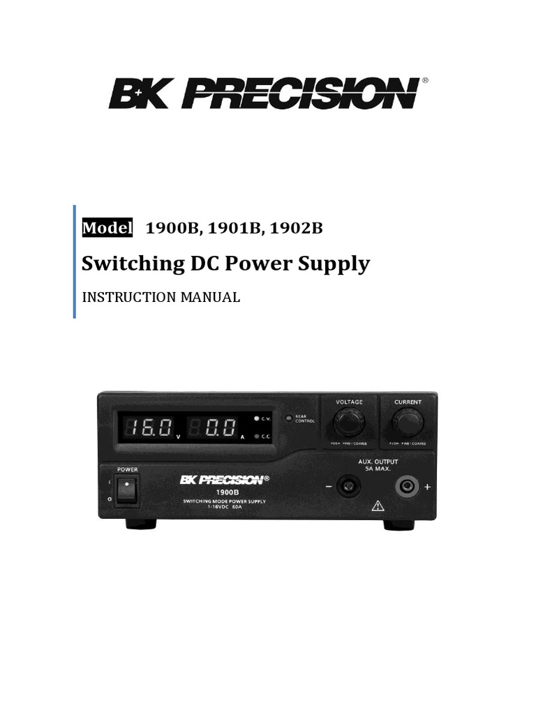 BK Precision - 1900B Series - Manual | PDF | Electrical Connector ...