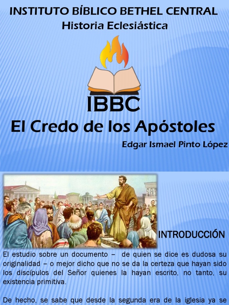 Presentacion El Credo de Los Apostoles | PDF | Biblia | Fe
