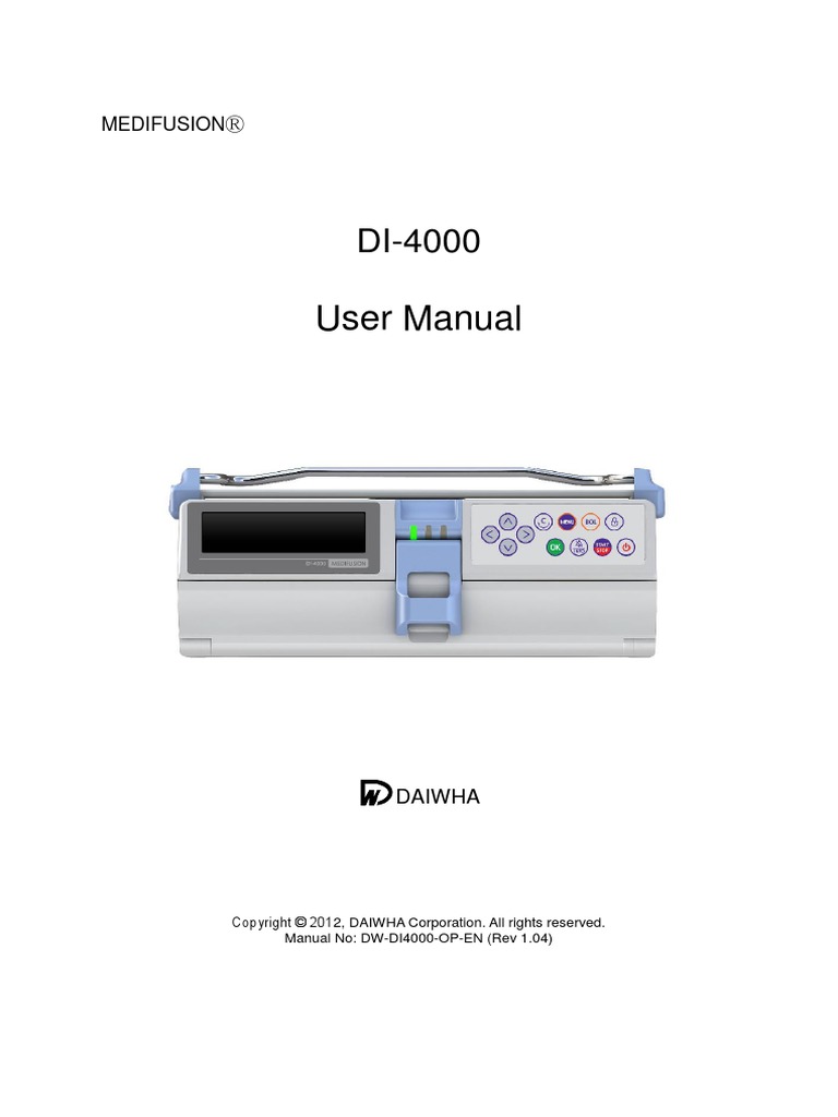 DaiWha DI4000 - User MAnual - English | PDF | Pump | Flow Measurement