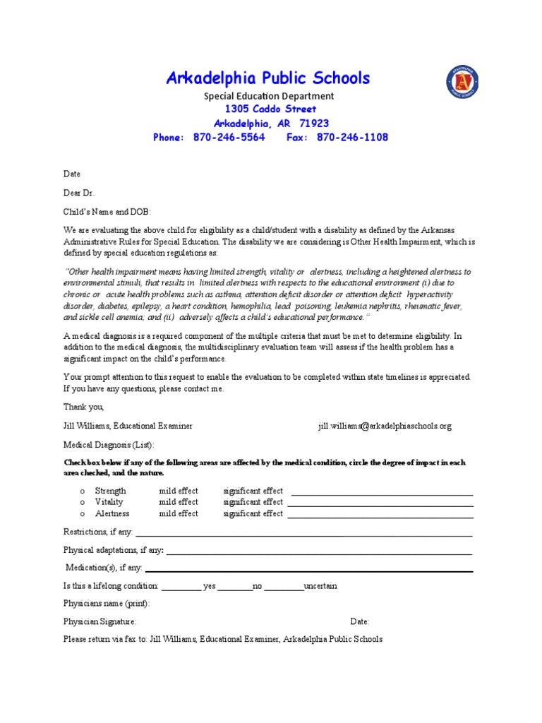 Arkadelphia Public Schools: Special Education Department | PDF ...