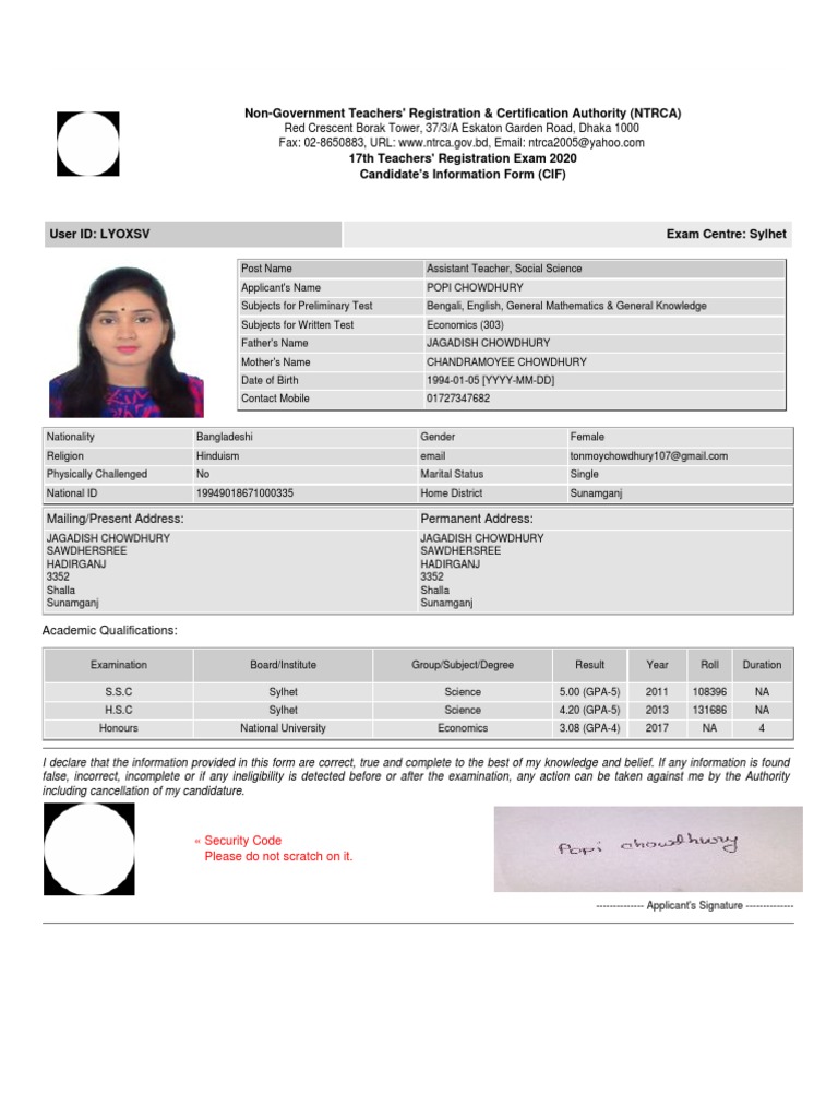 Non-Government Teachers' Registration & Certification Authority (NTRCA ...