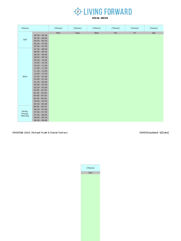 Ideal Weekly Schedule Template | PDF