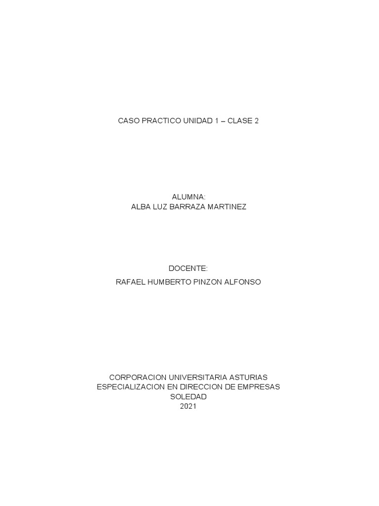 Caso Practico 1 - Alba Luz Barraza Martinez | PDF | Apalancamiento ...