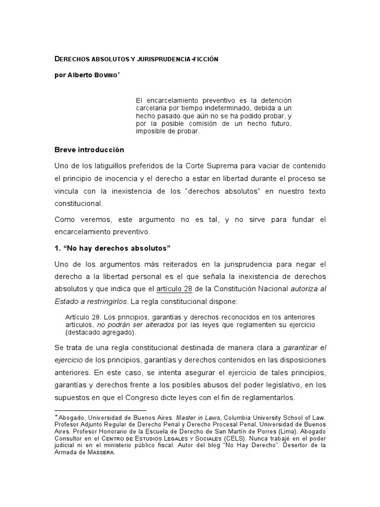 Derechos Absolutos y Jurisprudencia-Ficc | PDF | Juez | Constitución