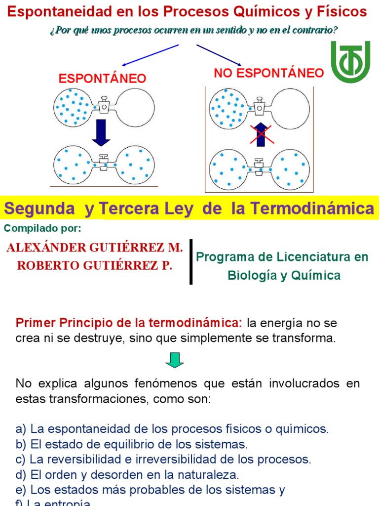 G21 - 02 Leyes de La Termodinamica | PDF | Energía libre de Gibbs | Entropía