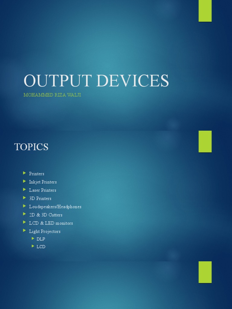 Output Devices | Download Free PDF | Printer (Computing) | Liquid Crystal Display