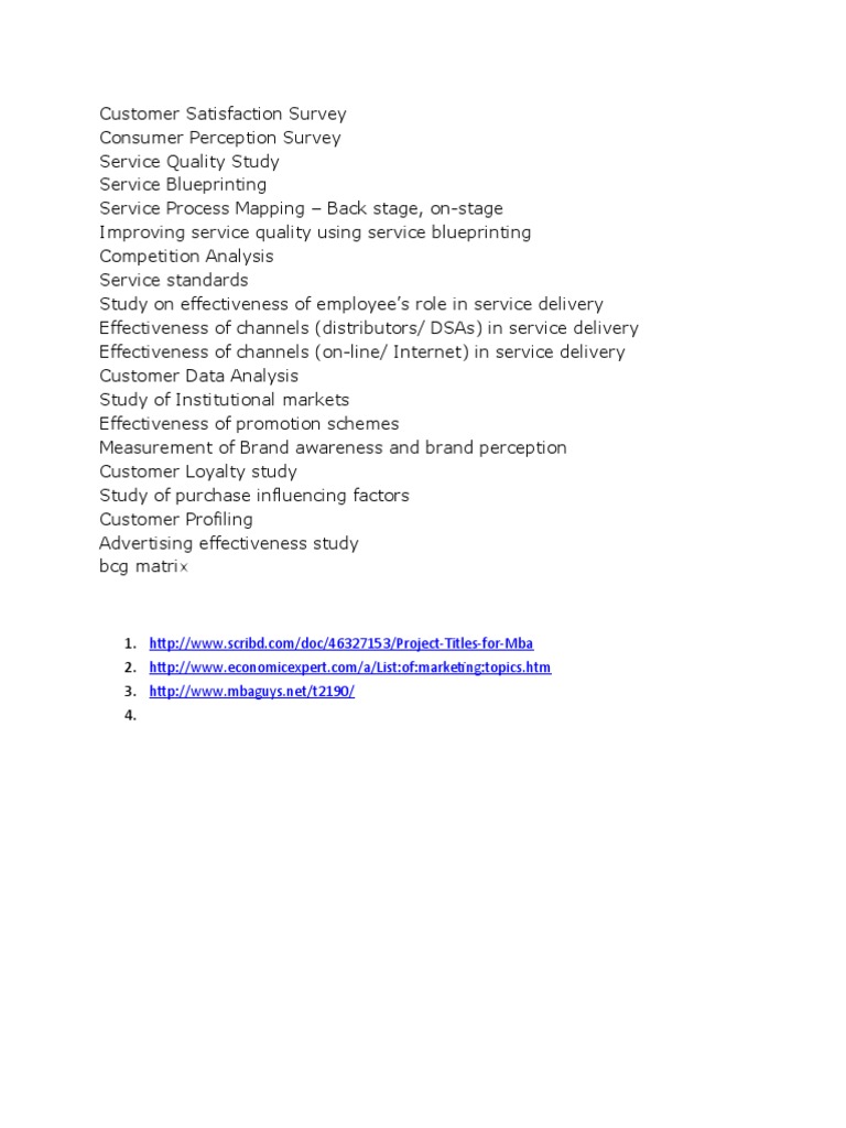 Customer Satisfaction Survey Topics | PDF | Career & Growth | Business