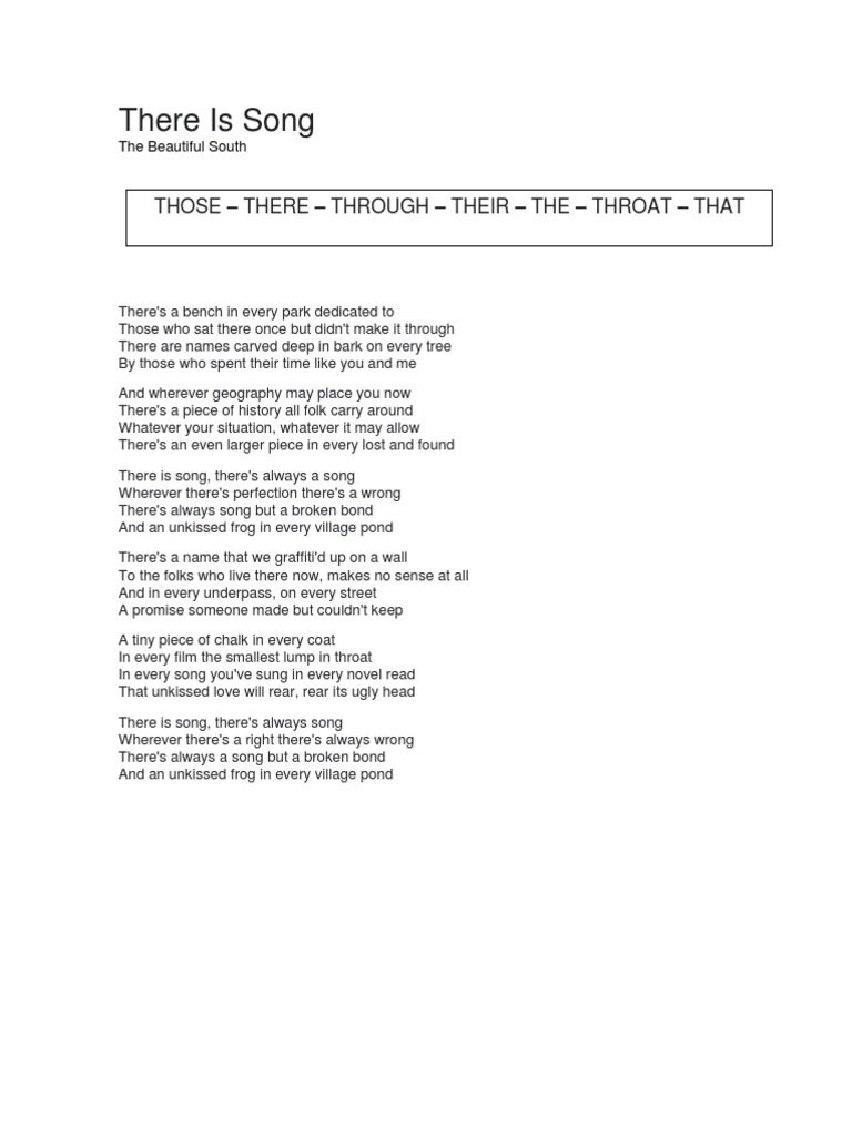 Song - TH Sound There Is Song | PDF