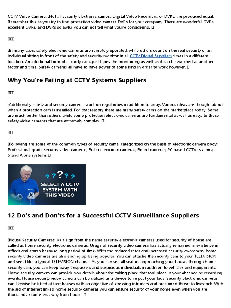 274733the Ultimate Cheat Sheet On CCTV DVR Suppliers | PDF | Closed ...