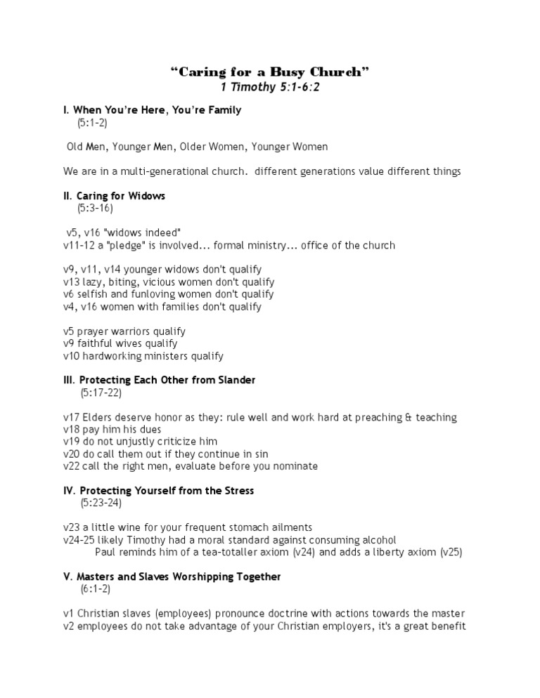 Caring For A Busy Church | PDF