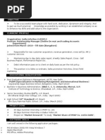 IIM CV Template | PDF