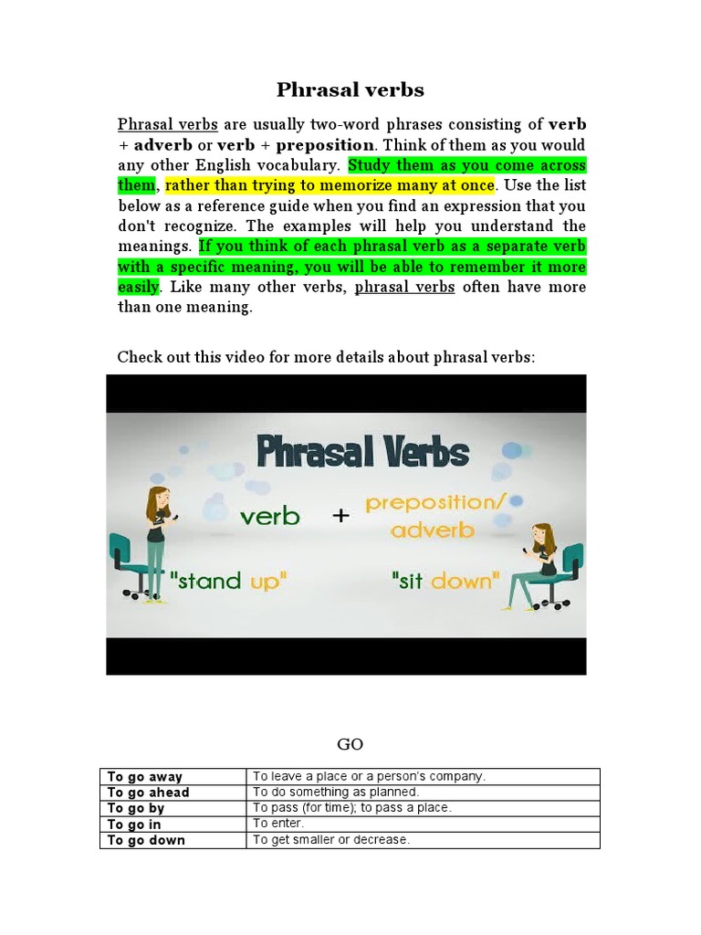 Phrasal Verbs Workshop | PDF | Phrase | Verb