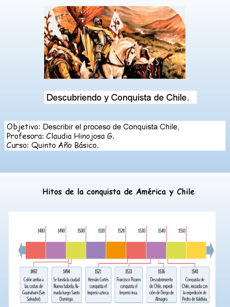 PPT, Quinto Básico. Conquista de Chile | Descargar gratis PDF | Chile ...