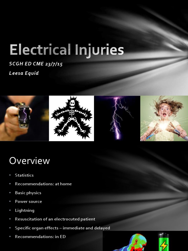 SCGH ED CME 23/7/15 Leesa Equid | PDF | Burn | Direct Current