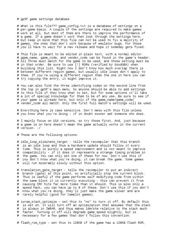 Game Config | PDF | Video Games | Nintendo