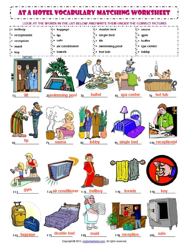 B4 Hotel Vocabulary | PDF