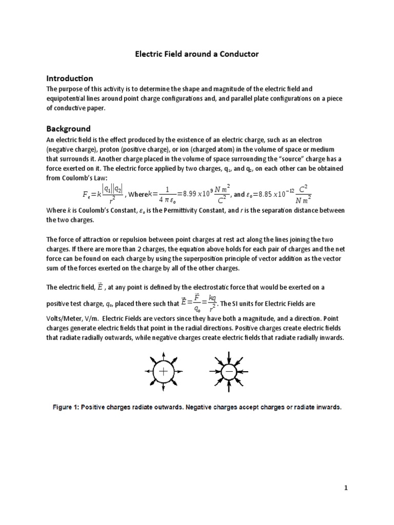 Electric Field Around A Conductor Lab Online | PDF | Electric Field ...