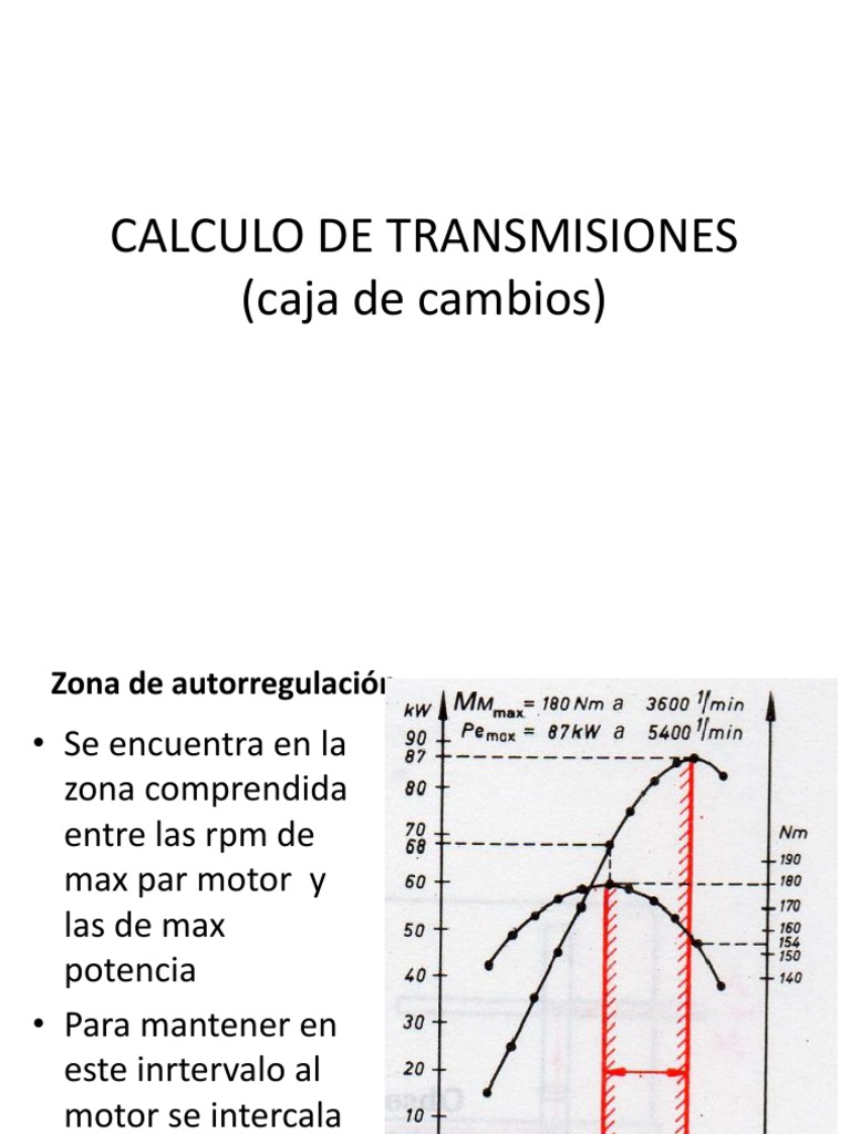 Calculo de Transmisiones Caja de Cambios | PDF | Transmisión (Mecánica) | Esfuerzo de torsión