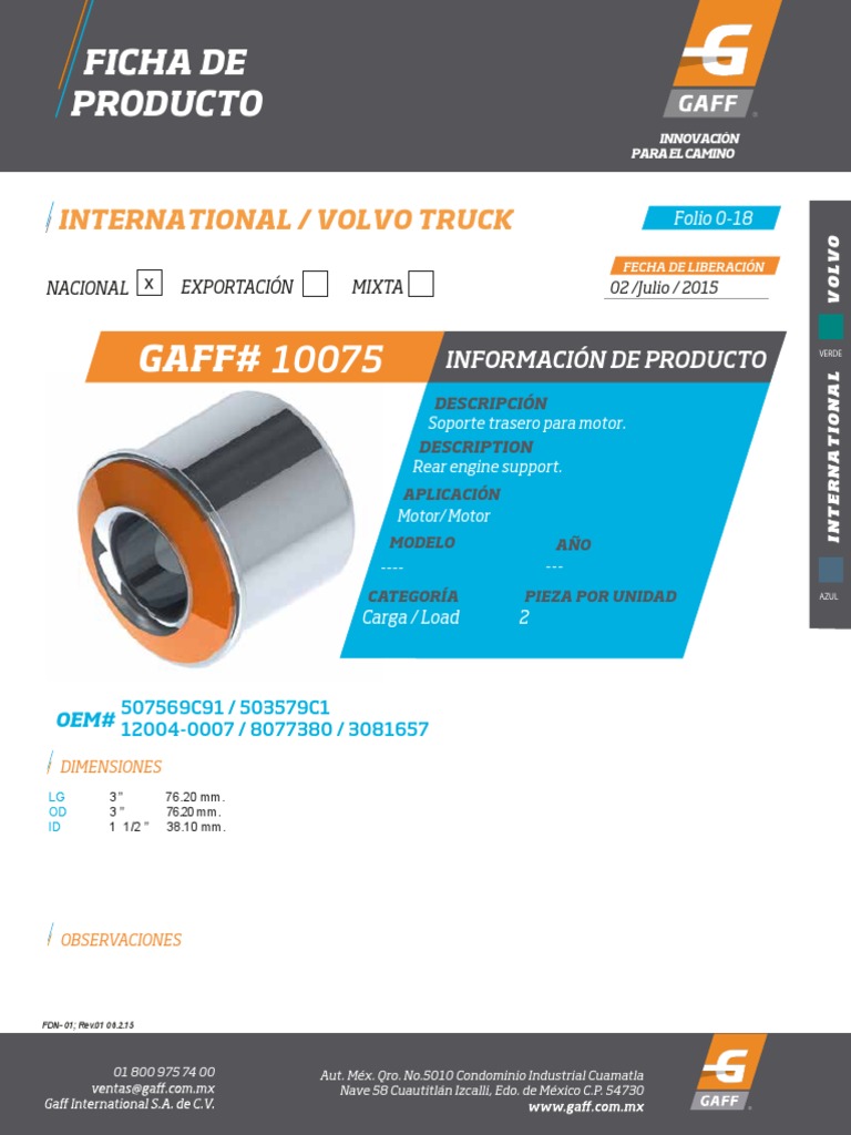 Gaff#: Ficha de Producto | PDF