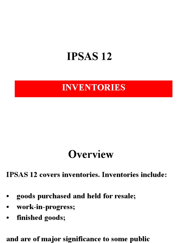 IPSAS 12 - Inventories | PDF | Inventory | Economies