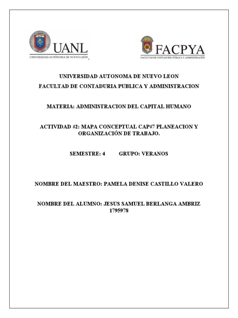 Mapa Conceptual Cap#7 Planeacion | PDF