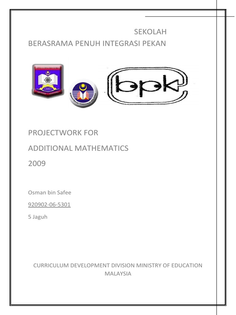 Sekolah Berasrama Penuh Integrasi Pekan: Osman Bin Safee 920902-06-5301 ...