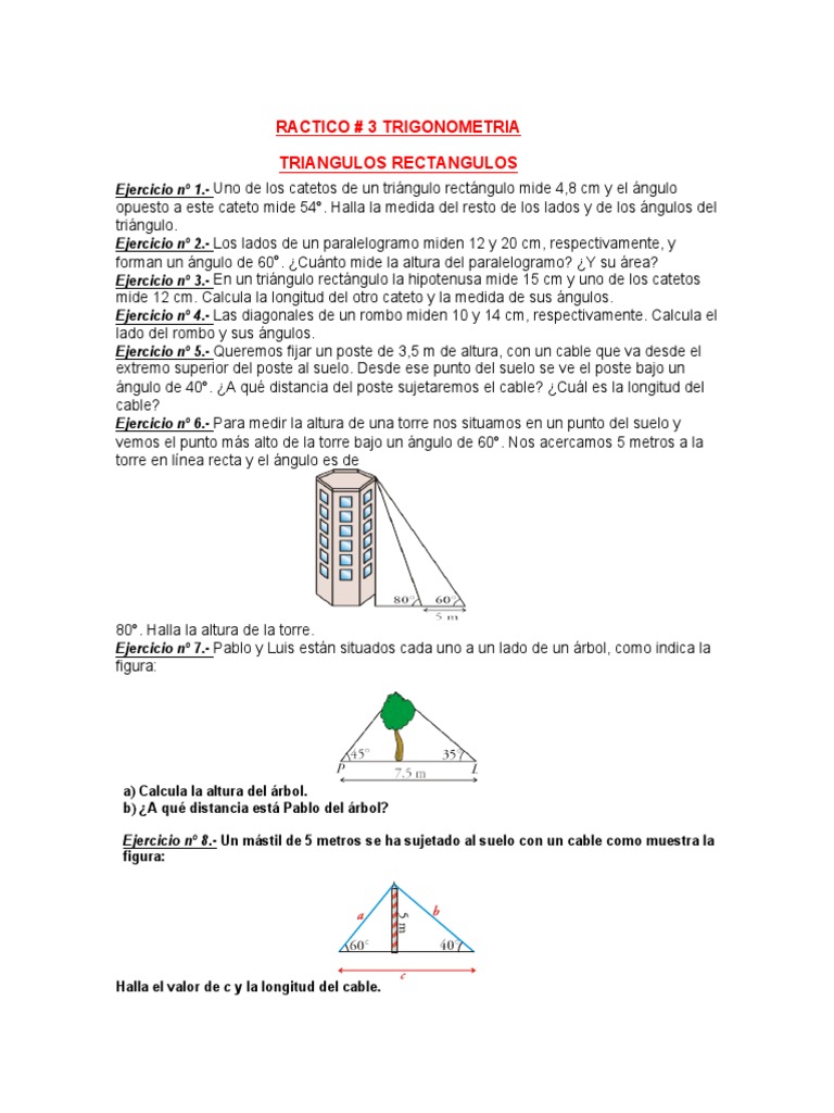 Ejercicios de Trigonometria | PDF
