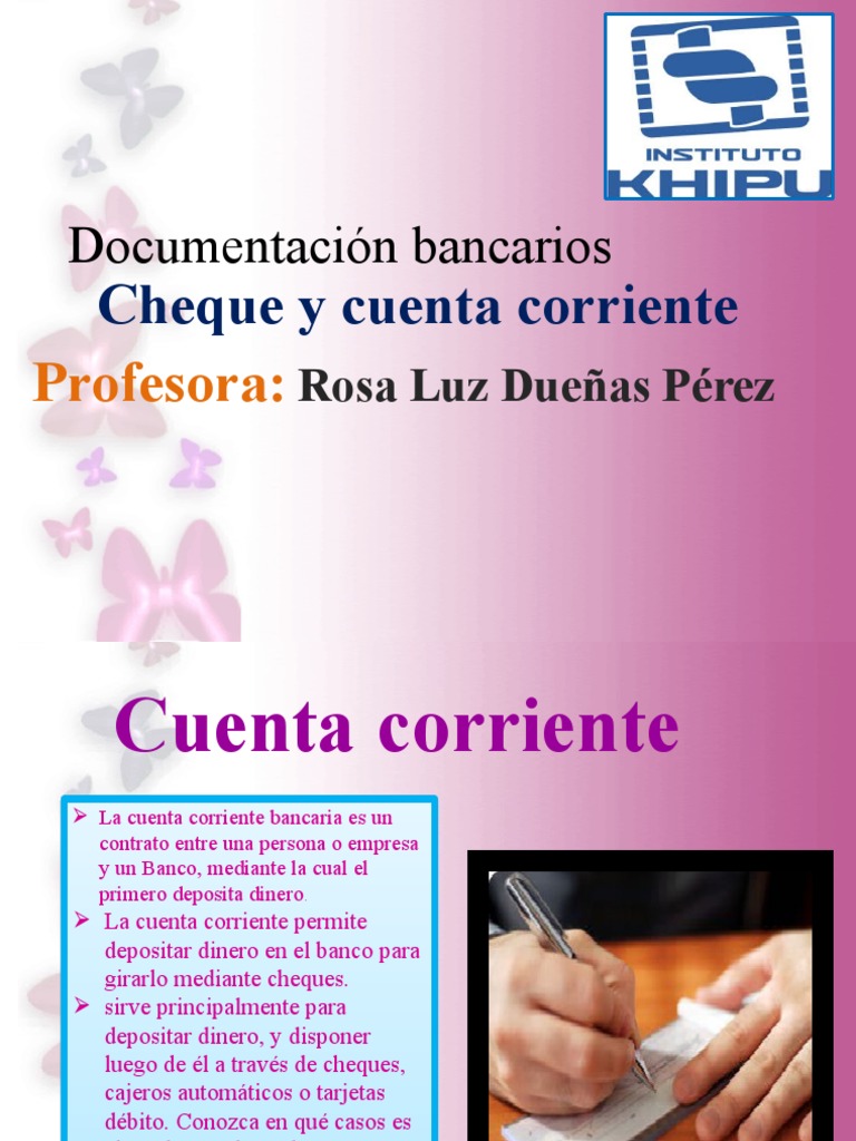 Cuenta Corriente y Cheque | PDF | Cheque | Tarjeta de débito